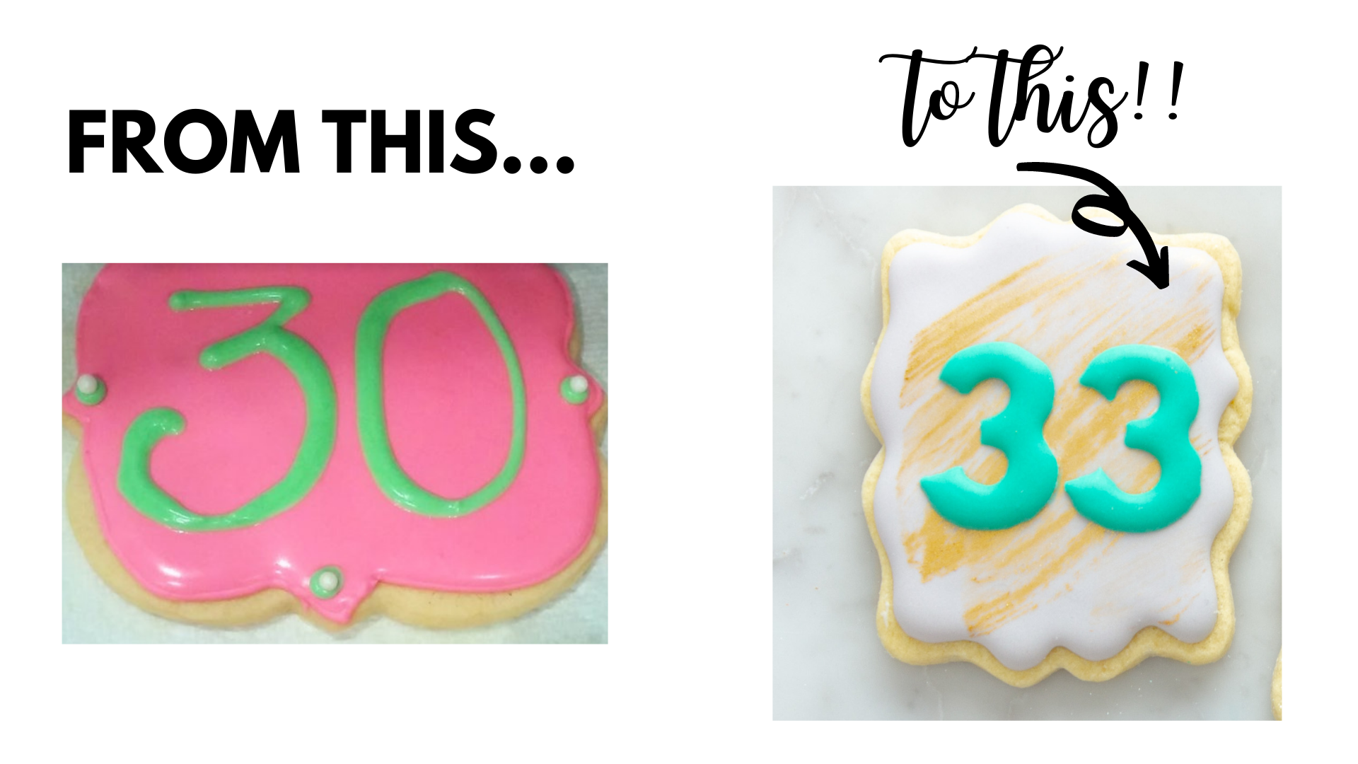 How to Make Puffy Royal Icing Letters on Cookies